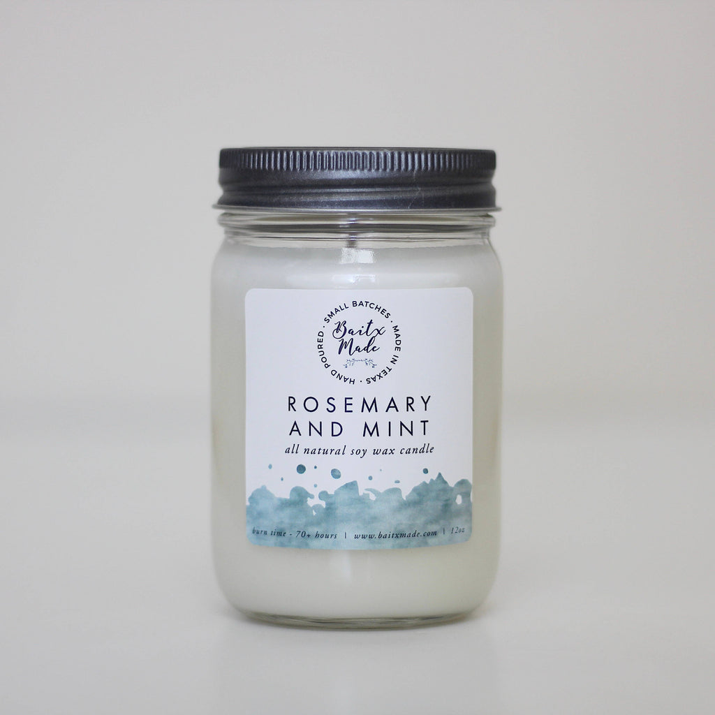 Rosemary Mint Candle, 12 oz – Rise and Redemption